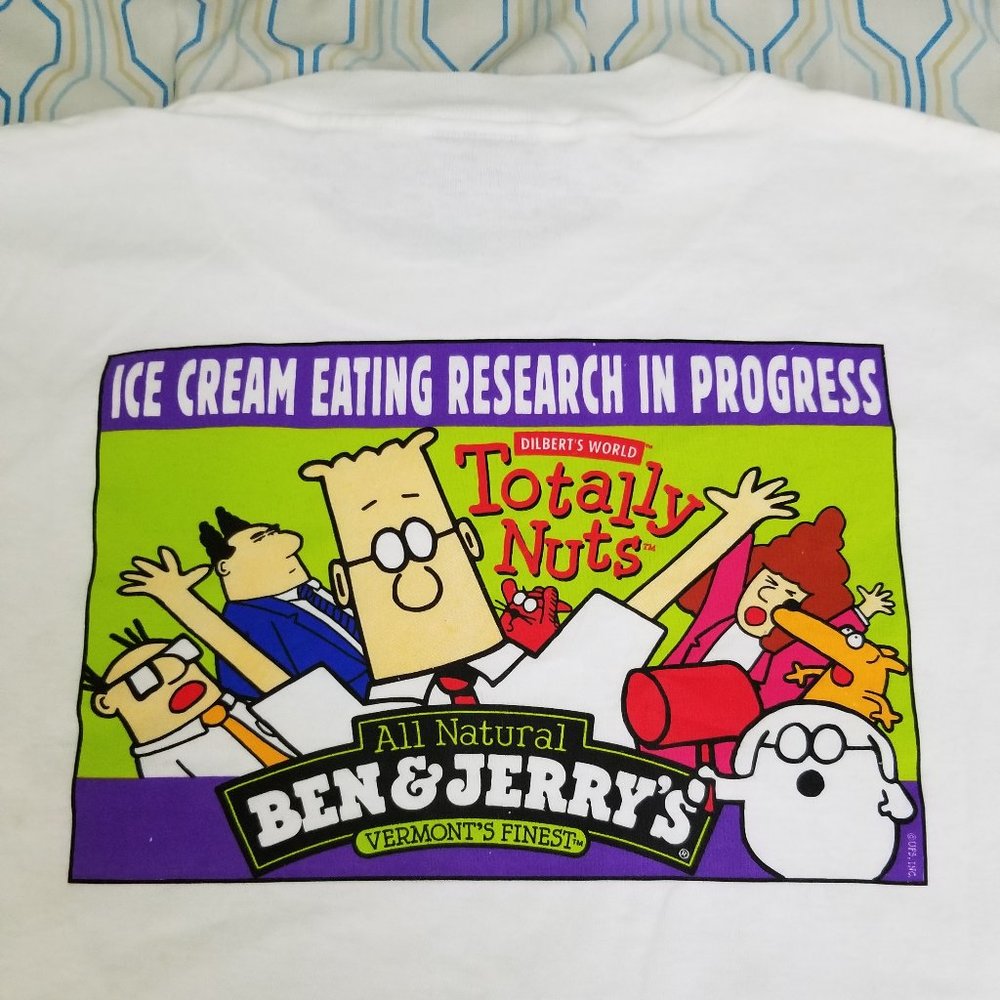Vintage Ben & Jerry's Ice Cream Dilbert T Shirt - Gem